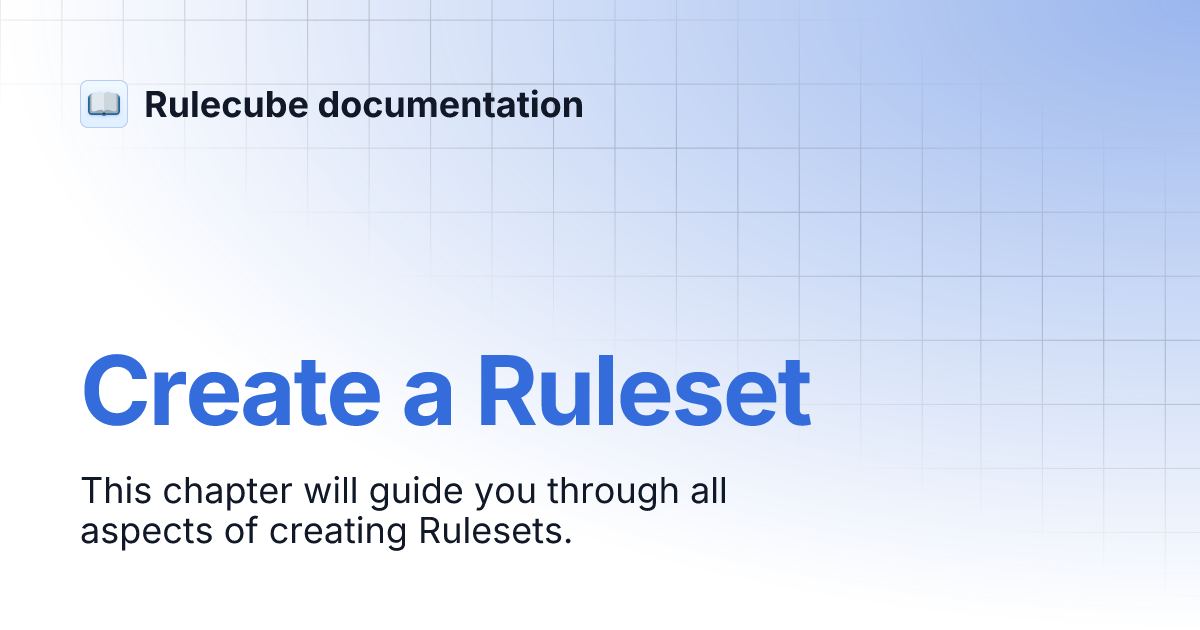 Create A Ruleset Rulecube Documentation